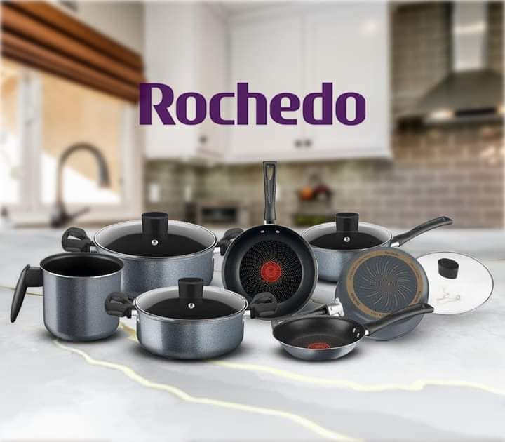 Jogo de Panelas, Rochedo, Limpa Fácil, 7 peças, Grafite - Eba Promoção
