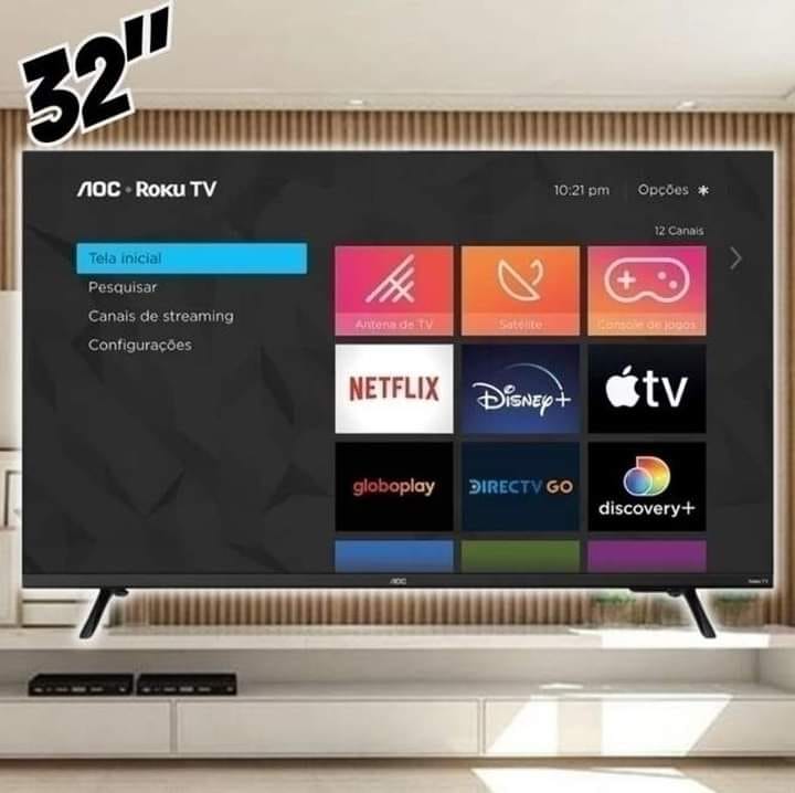 Smart TV 32” HD D-LED AOC 32S5135/78G VA - Wi-Fi 3 HDMI 1 USB - Eba ...