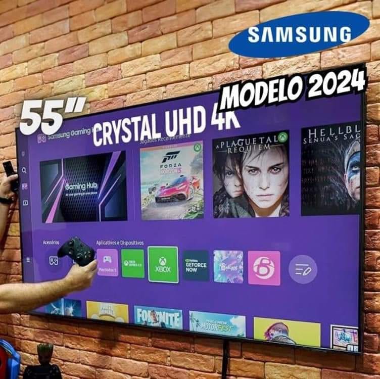 Samsung Smart TV 55" Crystal UHD 4K 55DU8000 - Painel Dynamic Crystal ...