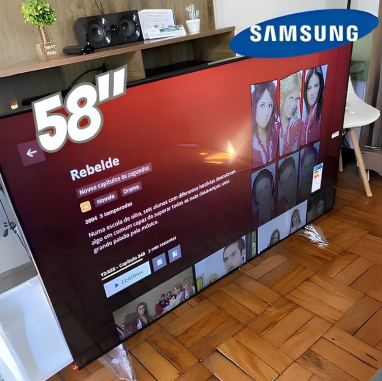 Samsung Smart Tv 58'' Uhd 4k 58cu7700 2023 Processador Crystal 4K - Eba ...