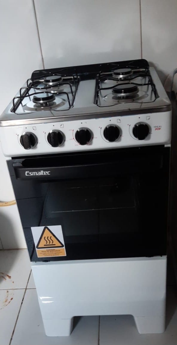 Fogão 4 Bocas Esmaltec Branco Ideal Pop 4120 - Eba Promoção