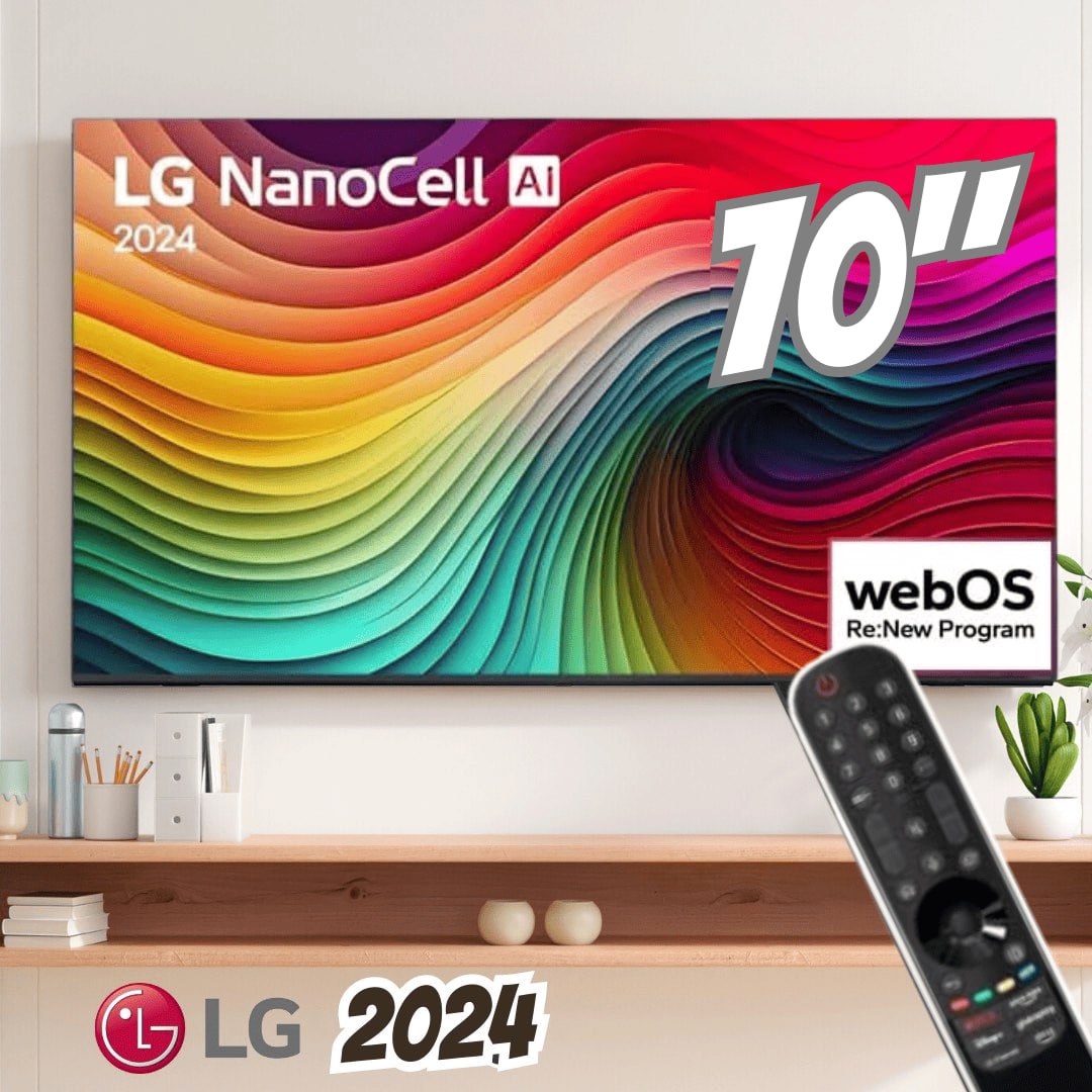 Smart TV 4K 70" LG NanoCell 70NANO80T Processador α5 Ger7 AI Hub de ...