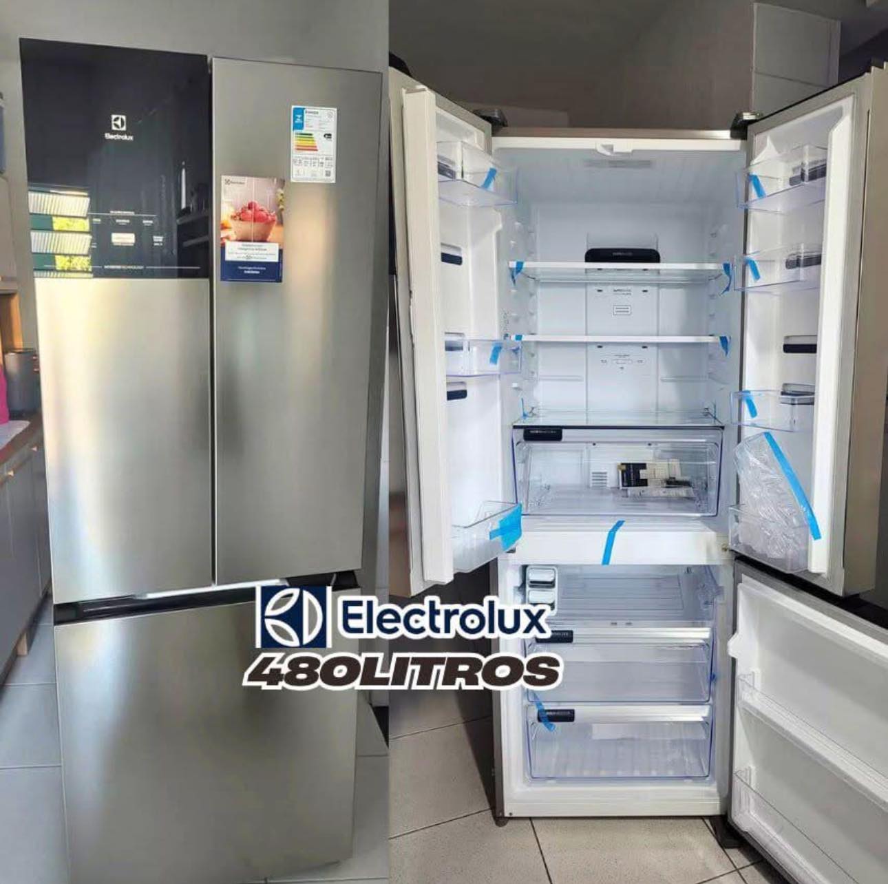 Geladeira/Refrigerador Electrolux Frost Free French Door Inox Look 480L ...