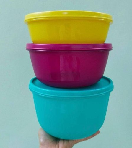 Conjunto de Tigelas de Plástico 3 Peças - Tupperware Visual Colors ...