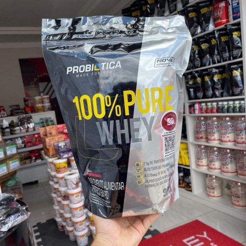 Probiótica 100 Pure Whey Nova Fórmula 900g Refil Baunilha Eba Promoção