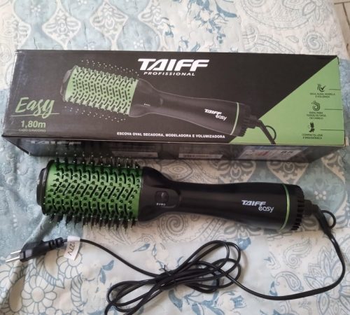 Escova Taiff Easy Oval, Secadora, Alisadora e Volumizadora, Verde, 127V ...